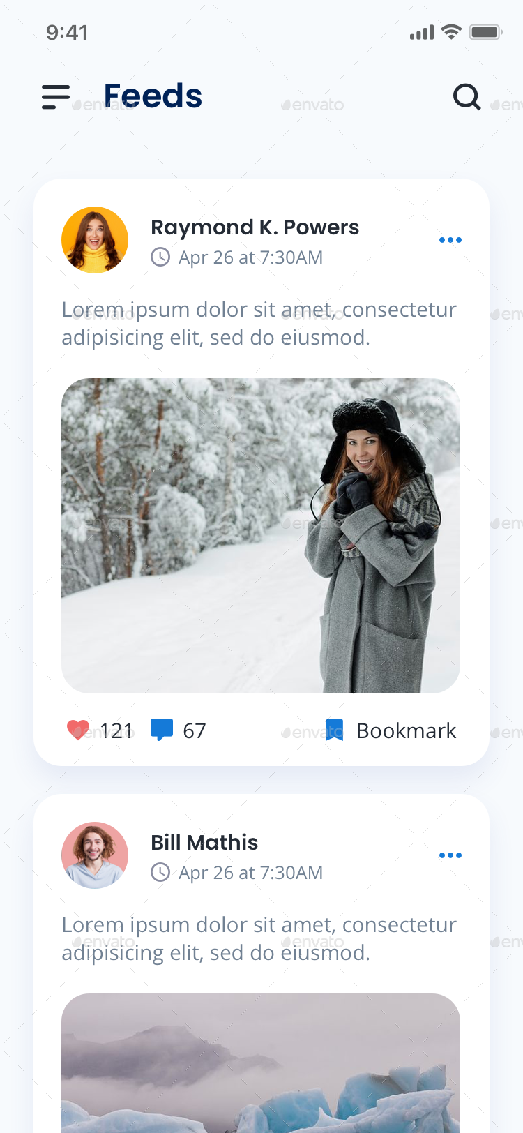 Aavi Mobile App UI Kit, Web Elements | GraphicRiver